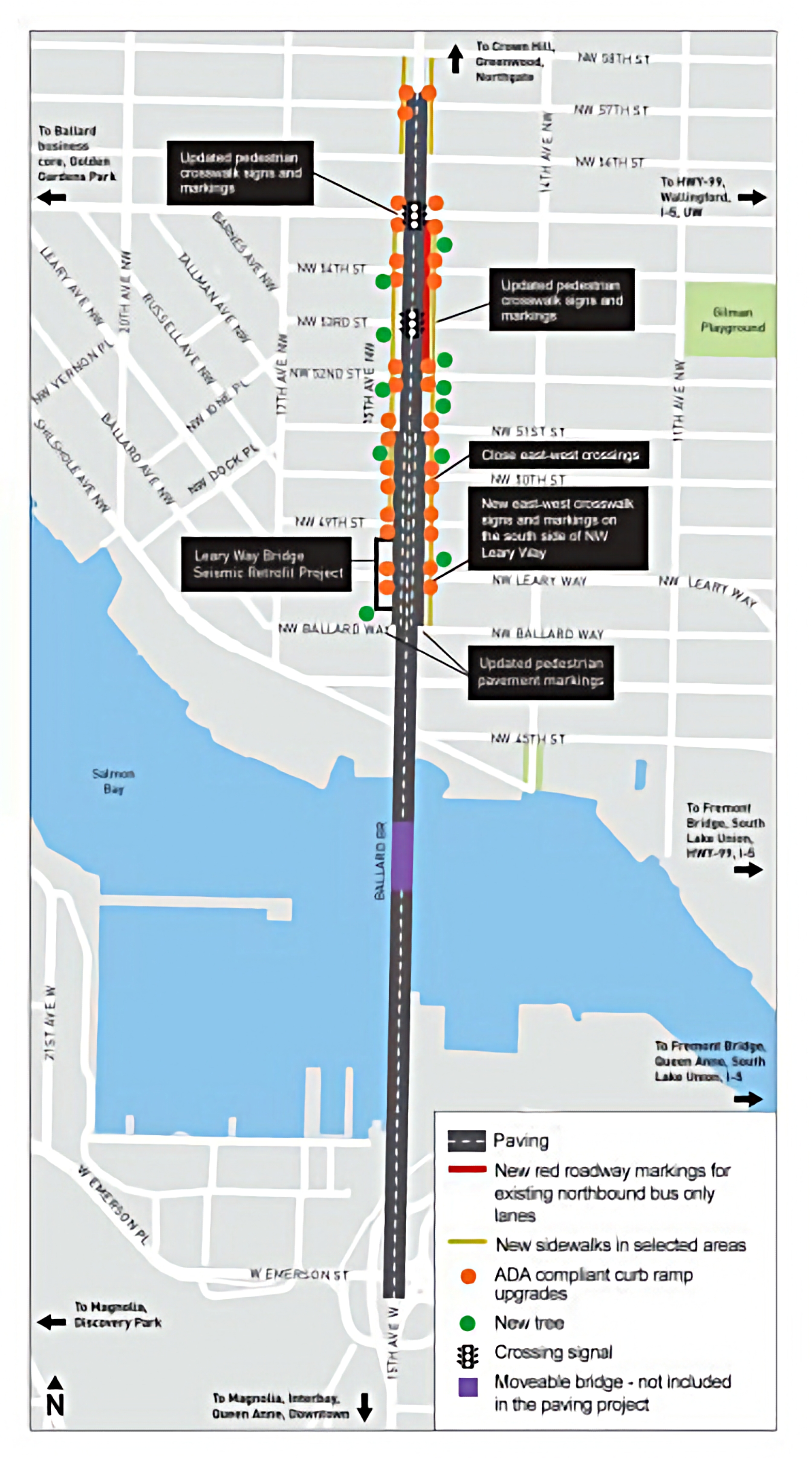 SDOT: Update on the 15th Ave W/NW and Ballard Bridge Paving project ...